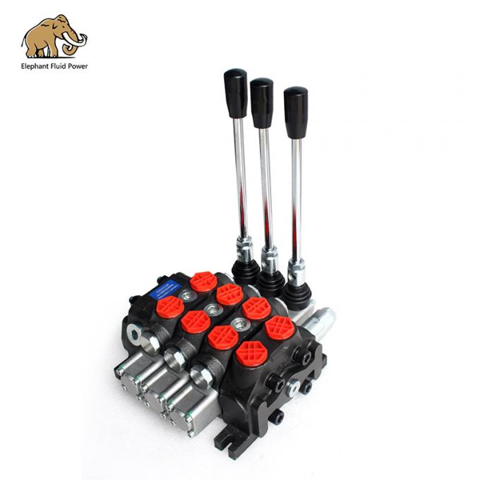 DCV60 3 Spool Hydraulic Spool Valve Monoblock Anti Cavitation